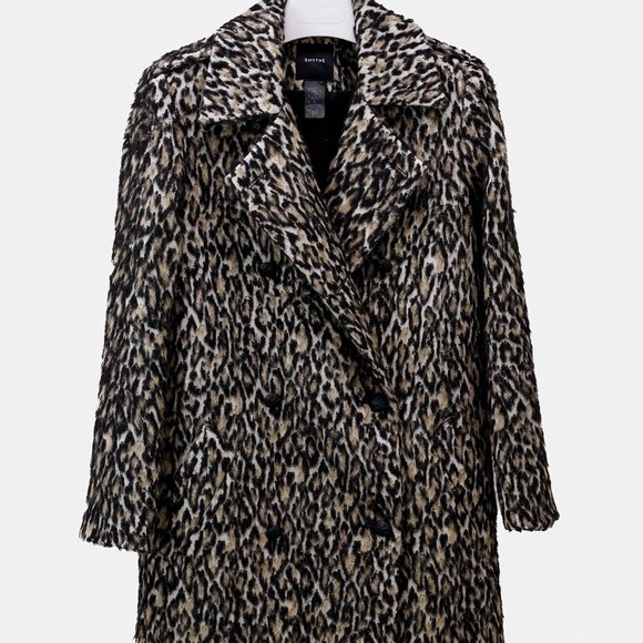 Smythe | Jackets & Coats | Smythe Leopard Print Tufted Pea Coat | Poshmark